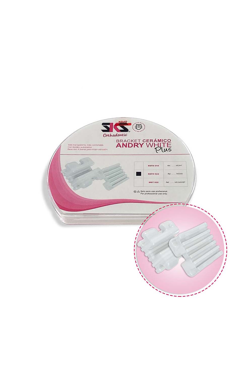 Kit Brackets Cerâmicos Andry White PLUS - Bionexum Dental Solutions